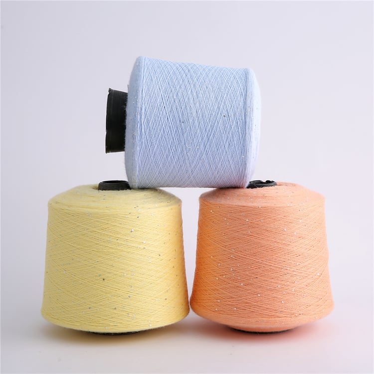 Hand woven cheap blended yarn, sequin yarn, 40% acrylic, 22% nylon, 32% ...